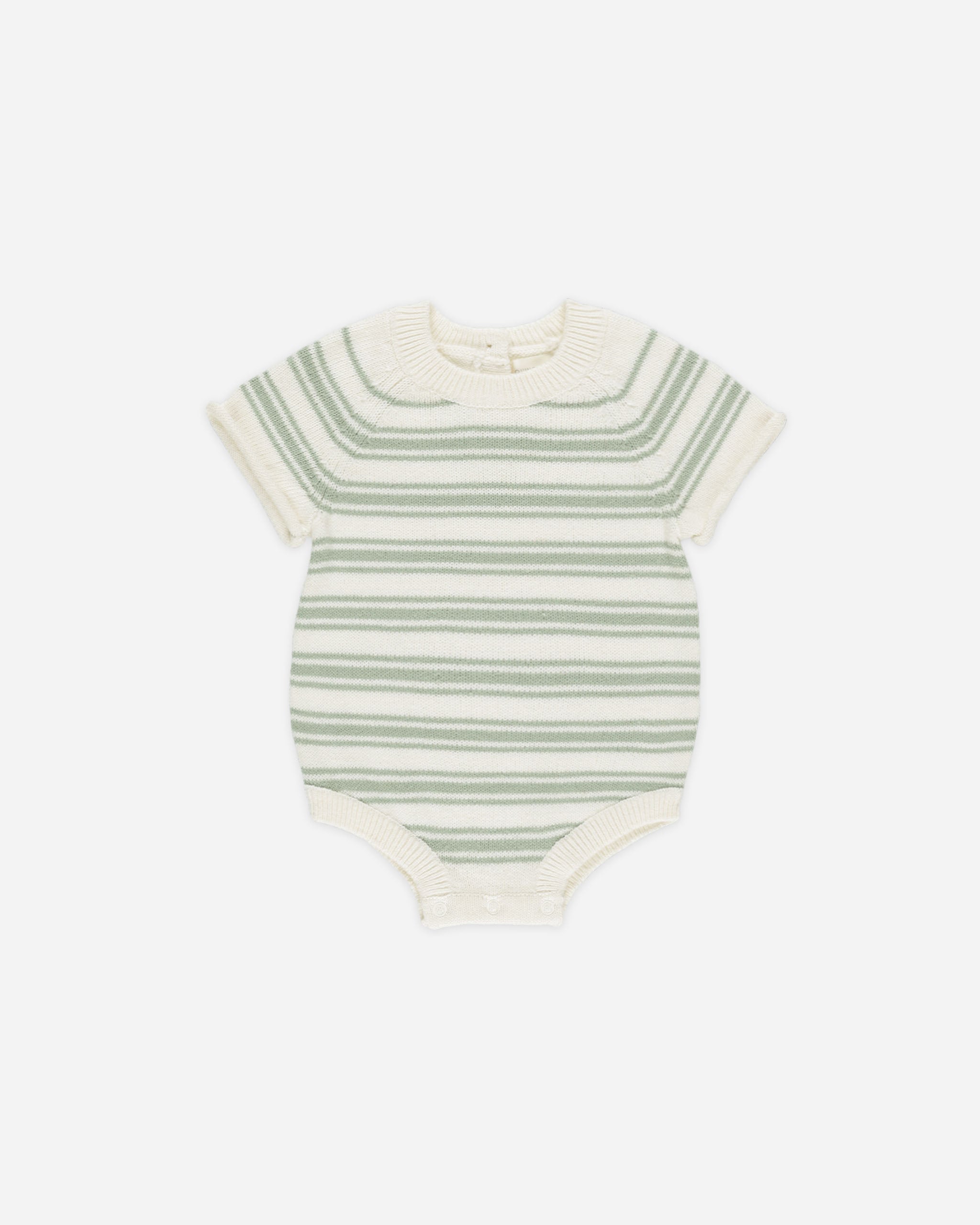 Rowan Romper || Sage Knit Stripe – Quincy Mae