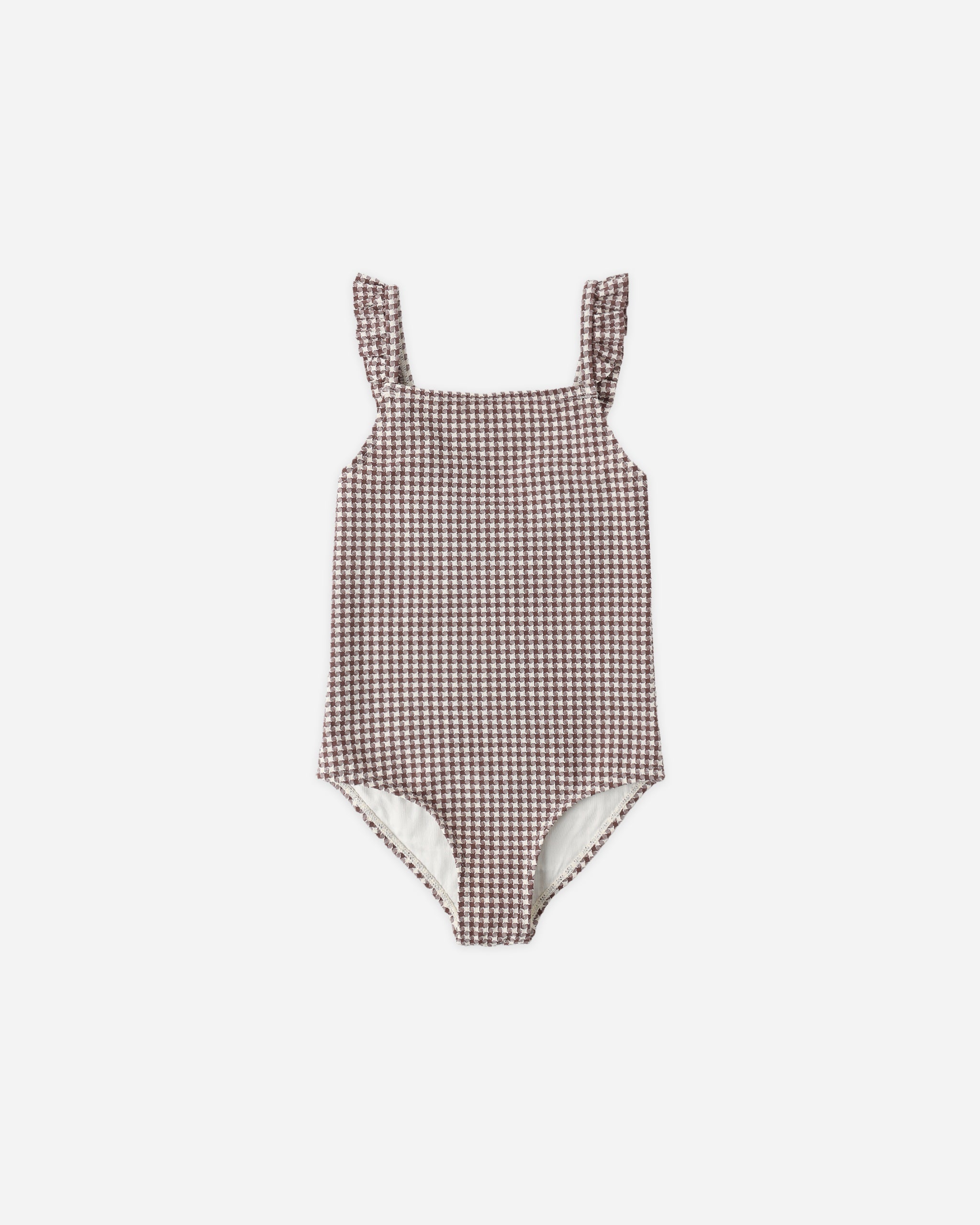 Positano One-Piece Chocolate Houndstooth – Rylee + Cru Australia & NZ
