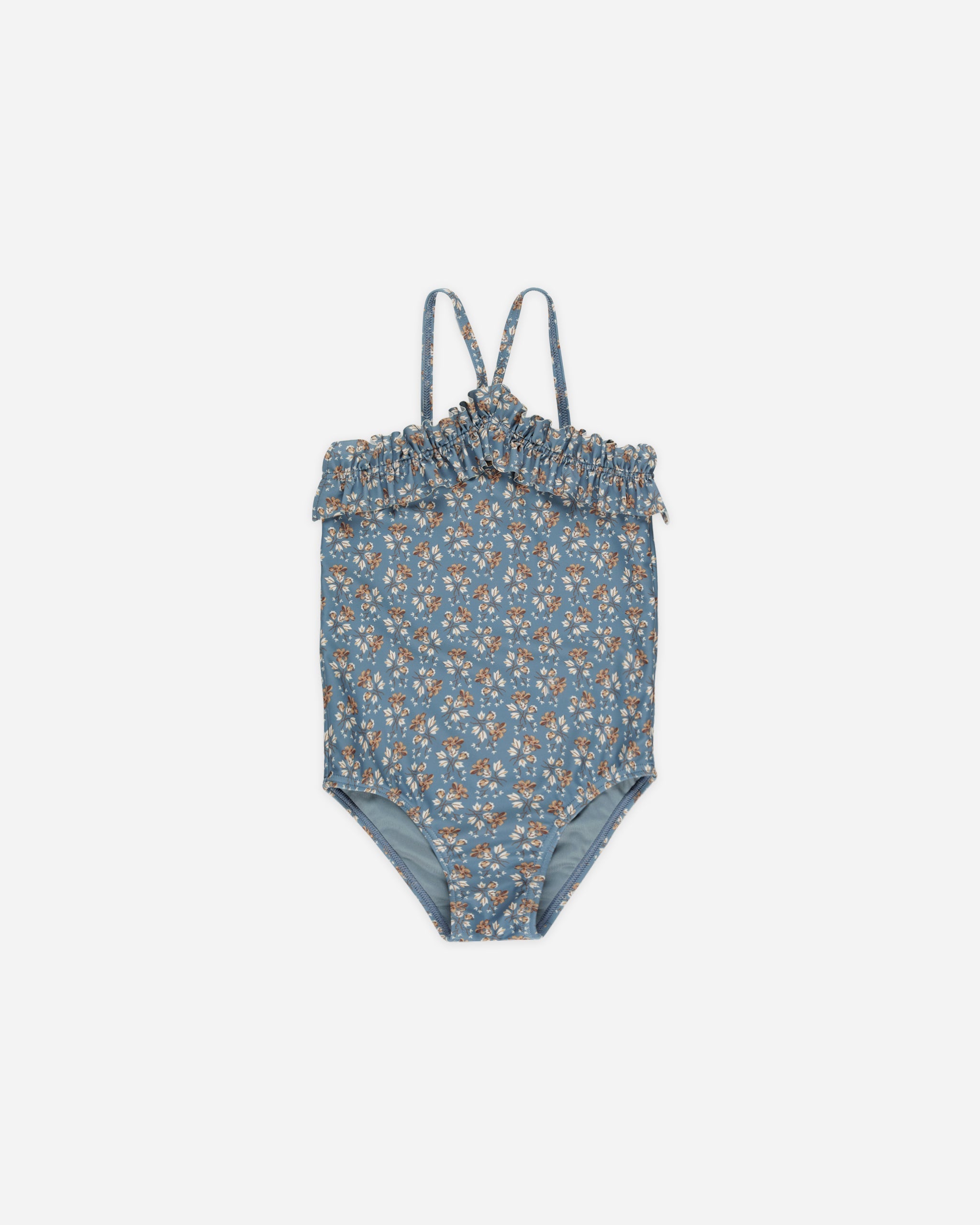 Rouched One-piece || Blue Floral – Rylee + Cru Australia & NZ